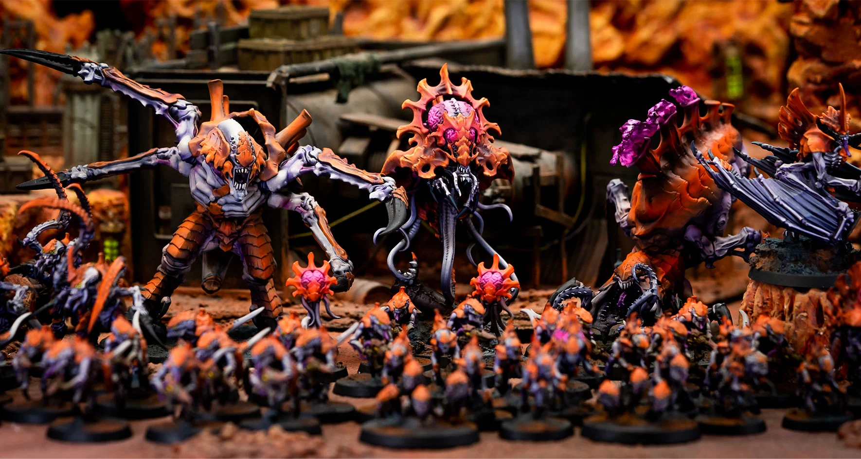 Orange Tyranids Army | Warhammer Projects | Art-W Studio